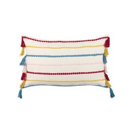 Beliani Dekokissen AGAVE in Bunt/Beige/Rot - (W) 40 x (H) 14 x (L) 60 cm | Gr.: onesize