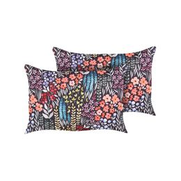 Beliani 2er-Set Gartenkissen CASTELARO in Bunt/Schwarz | Gr.: onesize