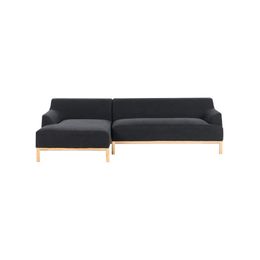 Beliani Ecksofa SOSJO in Schwarz/Braun - (W) 251 x (H) 74 x (L) 132 cm | Gr.: onesize