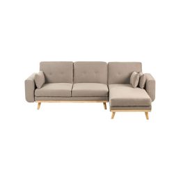 Beliani Ecksofa KAARINA in Braun/Schwarz - (W) 260 x (H) 87 x (L) 152 cm | Gr.: onesize