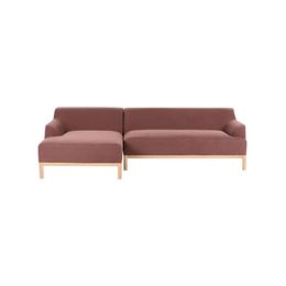 Beliani Ecksofa SOSJO in Rot/Braun - (W) 251 x (H) 74 x (L) 132 cm | Gr.: onesize
