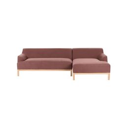 Beliani Ecksofa SOSJO in Rot/Braun - (W) 251 x (H) 74 x (L) 132 cm | Gr.: onesize