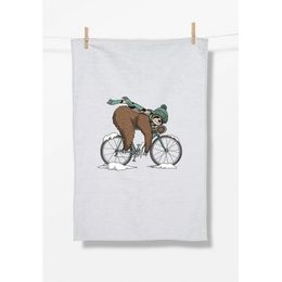 Greenbomb Geschirrtuch Animal Sloth Ice in Weiß | Gr.: onesize