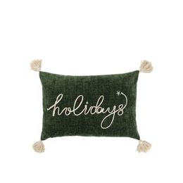 Chic Antique Aix Kissenbezug mit Quasten Holidays in grün | Gr.: onesize