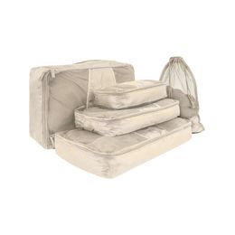 Normani Packwürfel-Set mit Waschbeutel Tunja in Beige | Gr.: onesize