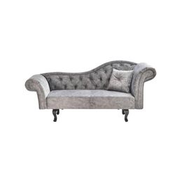 Beliani Chaiselongue LATTES in Grau/Braun - (W) 192 x (H) 81 x (L) 59 cm | Gr.: onesize