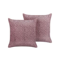 Beliani 2er-Set Dekokissen ROMNEYA in Rosa | Gr.: onesize
