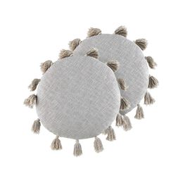 Beliani 2er-Set Dekokissen MADIA in Grau | Gr.: onesize