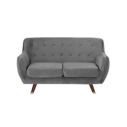 Beliani 2-Sitzer Sofa BODO in Grau/Gold/Braun - (W) 148 x (H) 85 x (L) 84 cm | Gr.: onesize
