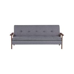 Beliani Schlafsofa TJORN in Grau/Braun - (W) 204 x (H) 84 x (L) 85 cm | Gr.: onesize