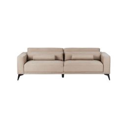 Beliani 3-Sitzer Sofa ANGE in Beige/Schwarz - (W) 214 x (H) 68 x (L) 84 cm | Gr.: onesize