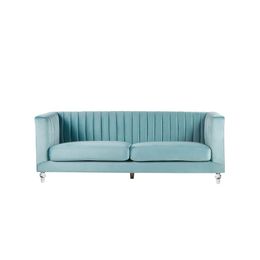 Beliani 3-Sitzer Sofa ARVIKA in Blau/Transparent - (W) 204 x (H) 75 x (L) 78 cm | Gr.: onesize