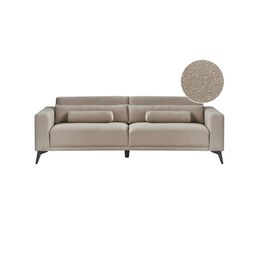 Beliani 3-Sitzer Sofa ANGE in Beige/Schwarz - (W) 214 x (H) 68 x (L) 84 cm | Gr.: onesize