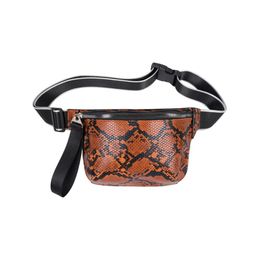 styleBREAKER Gürteltasche in Cognac-Schwarz | Gr.: onesize