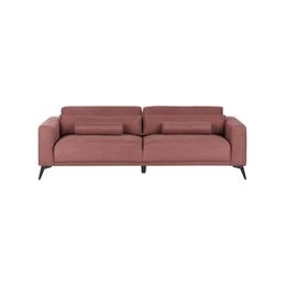 Beliani 3-Sitzer Sofa ANGE in Rot/Schwarz - (W) 214 x (H) 68 x (L) 84 cm | Gr.: onesize
