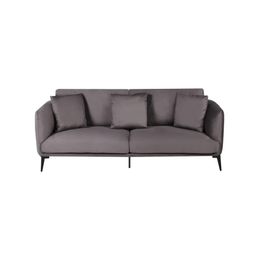 Beliani 3-Sitzer Sofa BODUM in Beige/Schwarz - (W) 193 x (H) 80 x (L) 80 cm | Gr.: onesize