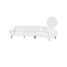 Beliani 3-Sitzer Sofa KANSSELI in Weiß/Schwarz - (W) 341 x (H) 70 x (L) 115 cm | Gr.: onesize