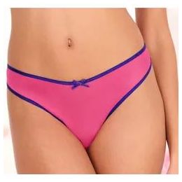 String Vivance "Finja", Damen, Gr. 36/38, pink (pink, blau), Mesh, Obermaterial: 80% Polyamid, 20% Elasthan, Unterhosen, aus transparentem Soft-Mesh, transparente Unterwäsche, Dessous