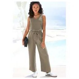 Schlupfhose Vivance, Damen, Gr. 40, N-Gr, grün, Web, Obermaterial: 100% Polyester, unifarben, figurumspielend knöchelfrei, Hosen, mit elastischem Bund, Sommerhose, Basic