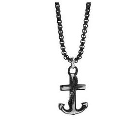Adelia´s Kette mit Anhänger ADELIA ́S, schwarz, Halsketten, Herren, unbekannt, Edelstahl