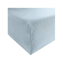 Erwin M&uuml;ller Erwin M&uuml;ller Interlock-Jersey Spannbettlaken N&uuml;rnberg in hellblau | Gr.: 90x210 cm -100x220 cm