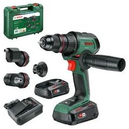 Akku-Bohrschrauber Bosch HOME & GARDEN "»AdvancedDrill 18V-80 QuickSnap«", blau, Bohrmaschinen, Inkl. 2x Akku PBA 18V 2,5Ah und Ladegerät