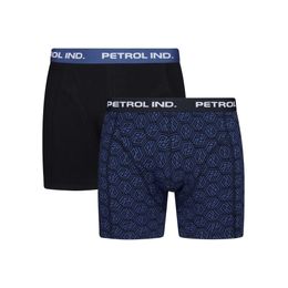 PETROL INDUSTRIES 2-er Pack Boxershorts Gearshift in Blau | Gr.: XXL