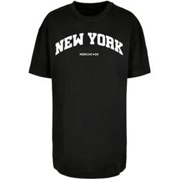 Merchcode T-Shirt 'New York' Damen Größe XL schwarz / weiß