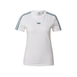 adidas originals T-Shirt 'Adicolor 3D Trefoil' Damen Größe XL smaragd / weiß