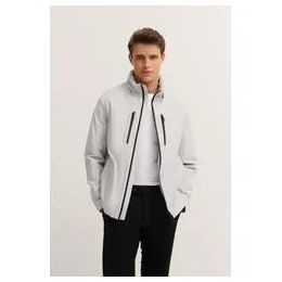 Regenjacke Bugatti "Rainseries", Herren, Gr. 52, 20, ecru, 100% Polyester, unifarben, regular fit, Manschette, Jacken, Regular Fit mit Kapuze & Stehkragen