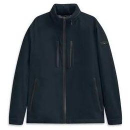 Regenjacke Bugatti "Rainseries", Herren, Gr. 54, blau (390, marine), 100% Polyester, unifarben, regular fit, Manschette, Jacken, Regular Fit mit Kapuze & Stehkragen