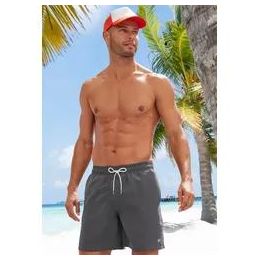 O`Neill Badeshorts O'NEILL "O'NEILL VERT 16'' SWIMSHORTS", Herren, Gr. XXL, N-Gr, grau (asphalt), Obermaterial: 100% Polyamid, Badehosen Badeshorts, mit seitlichen Eingrifftaschen und Ges&auml;&szlig;tasche, mit Stickerei am Bein