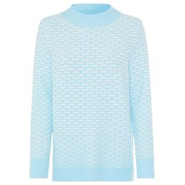 Olsen Pullover, mit edlem Jacquard-Muster Damen Größe S/M hellblau