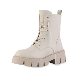 VAN HILL Schnürstiefeletten Dorothy in Beige | Gr.: 37