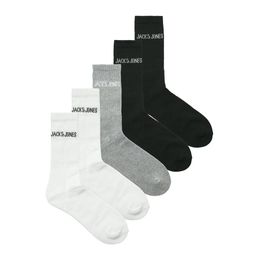 Jack & Jones JACK & JONES Socken 'JACREGEN' Herren Größe 41/46 graumeliert / schwarz / weiß