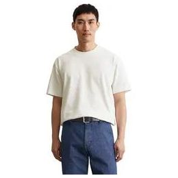 Marc O'Polo T-Shirt MARC O'POLO "aus schwerem Bio-Baumwoll-Jersey", Herren, Gr. 3XL, weiß (egg weiß), Obermaterial: 100% Baumwolle, unifarben, Basic, relaxed fit, Rundhals, Shirts