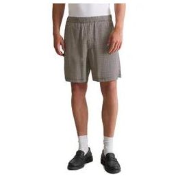 Marc O'Polo Shorts MARC O'POLO DENIM "aus softer Viskose", Herren, Gr. M, Normalgrößen, blau (dunkelblau), Obermaterial: 100% Viskose, bedruckt, regular fit kurz, Hosen