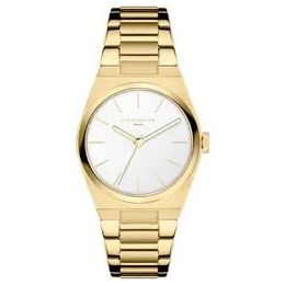 Quarzuhr Liebeskind Berlin "Minimalist 45 mm", goldfarben, Armbanduhren, Damen, Armbanduhr, Damenuhr, Edelstahlarmband, analog