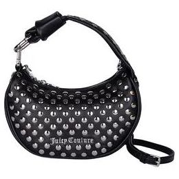 Schultertasche Juicy Couture "BLOSSOM STUDS S. HOBO Damen", Damen, Gr. B/H/T: 8cm x 16cm onesize, schwarz, Leder, Taschen, Schultertasche Damen, Mini Bag, Handtasche, Fashion, Lifestyle, Sale