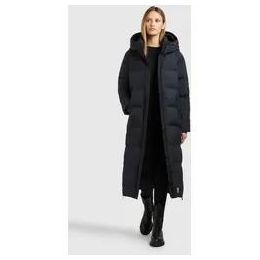 Steppmantel Khujo "MAYLA3", Damen, Gr. XXL, port blau, 100% Nylon, unifarben, eingesetzt elastischer Bund mit Windstopper, M&auml;ntel Steppmantel