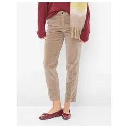 Cordhose Brax "Style MARON S", Damen, Gr. 44K22, Kurzgrößen, braun, Web, 74% Baumwolle, 25% Viskose, 1% Elasthan, Hosen
