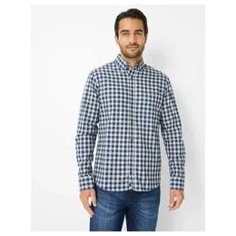 Businesshemd Brax "Style DANIEL", Herren, Gr. XXL, Normalgrößen, nachtblau, Web, 100% Baumwolle, Hemden