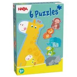 Puzzle Haba "6 erste Puzzles Tierfamilie", bunt, Puzzles, Kinder, Pappe, Motiv