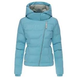 Steppjacke Ragwear "Harlen YOUMODO", Damen, Gr. M (38), hellblau, Obermaterial: 100% Polyester. Innenfutter: 100% Polyester. Wattierung: 100% Polyester, tailliert h&uuml;ftlang, Rundhals, &Auml;rmel ohne &Auml;rmelschlitz Rippb&uuml;ndchen, Jacken Steppjacke, Wasserdichte Winterjacke mit Kapuze