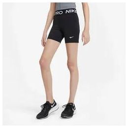 Funktionsshorts Nike "Pro Big Kids' (girls') 3" Shor", Kinder, Gr. L (152/158), N-Gr, schwarz, Jersey, Obermaterial: 83% Polyester, 17% Elasthan, unifarben, Hosen