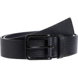 Ledergürtel Calvin Klein Jeans "CASUAL PIN BUCKLE 35MM", Damen, Gr. 110, schwarz (schwarz, matte schwarz), Büffelleder, unifarben, Gürtel, im minimalistischen Design