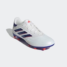 Fußballschuh adidas Performance "COPA PURE 2 LEAGUE FG", Gr. 46, weiß (cloud weiß, lucid blau, solar rot), Leder, Synthetik, Schuhe, für Rasenplätze