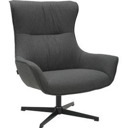 Ohrensessel Inosign "FORNEY, Relax-Sessel, TV-Sessel, Lounge-Sessel", grau (dunkelgrau), B:86cm H:103cm T:82cm, Metallgestell, Holzrahmen, Komfortschaum, Bezug, Sessel, Ohrensessel, 360 drehbar