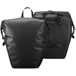 Fahrradtasche SACHSENRAD "Fahrradtasche Cargo Plus", schwarz, Taschen, B/H/T: 49cm x 38cm, PVC, wasserabweisend, B:49cm H:38cm