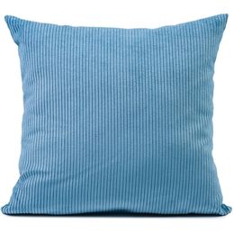 G&ouml;zze Dekokissen G&Ouml;ZZE "Capri Cord", petrol, unifarben, B:45cm H:10cm L:45cm, Polyester, Dekokissen_Sitzkissen_Kissenh&uuml;llen